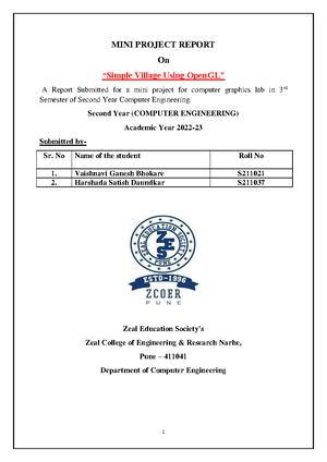 CG Lab Manual - computer graphics - ADSUL TECHNICAL CAMPUS COLLEGE OF ENGINEERING, CHAS SE ...