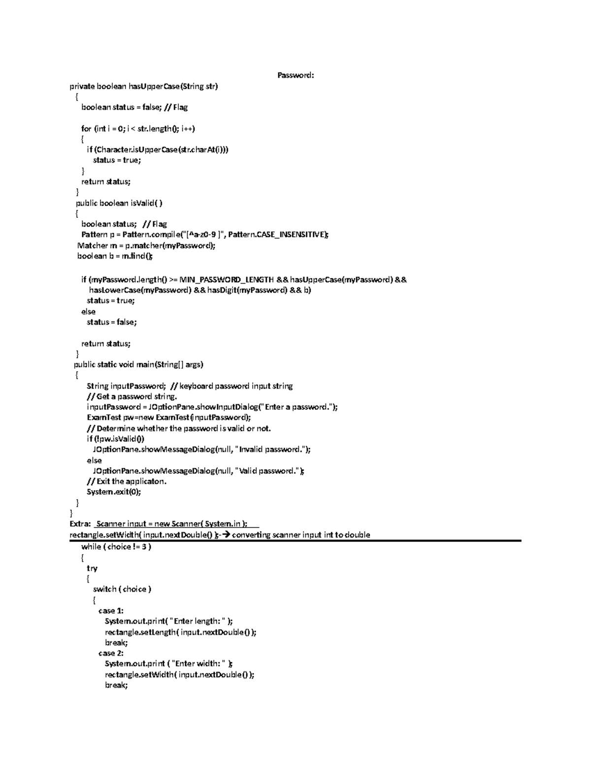 Code print - important for exam point of view, some codes and theory ...