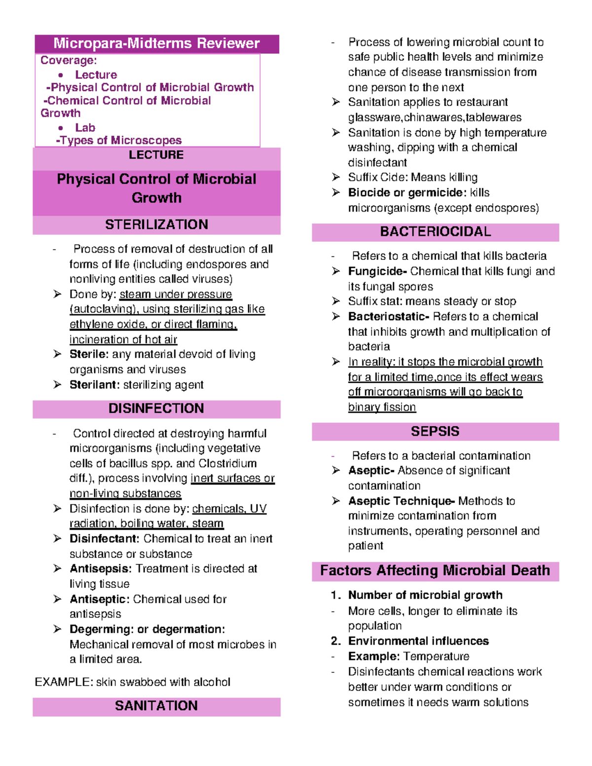 Micropara – Midterms Reviewer - Micropara-Midterms Reviewer Coverage ...