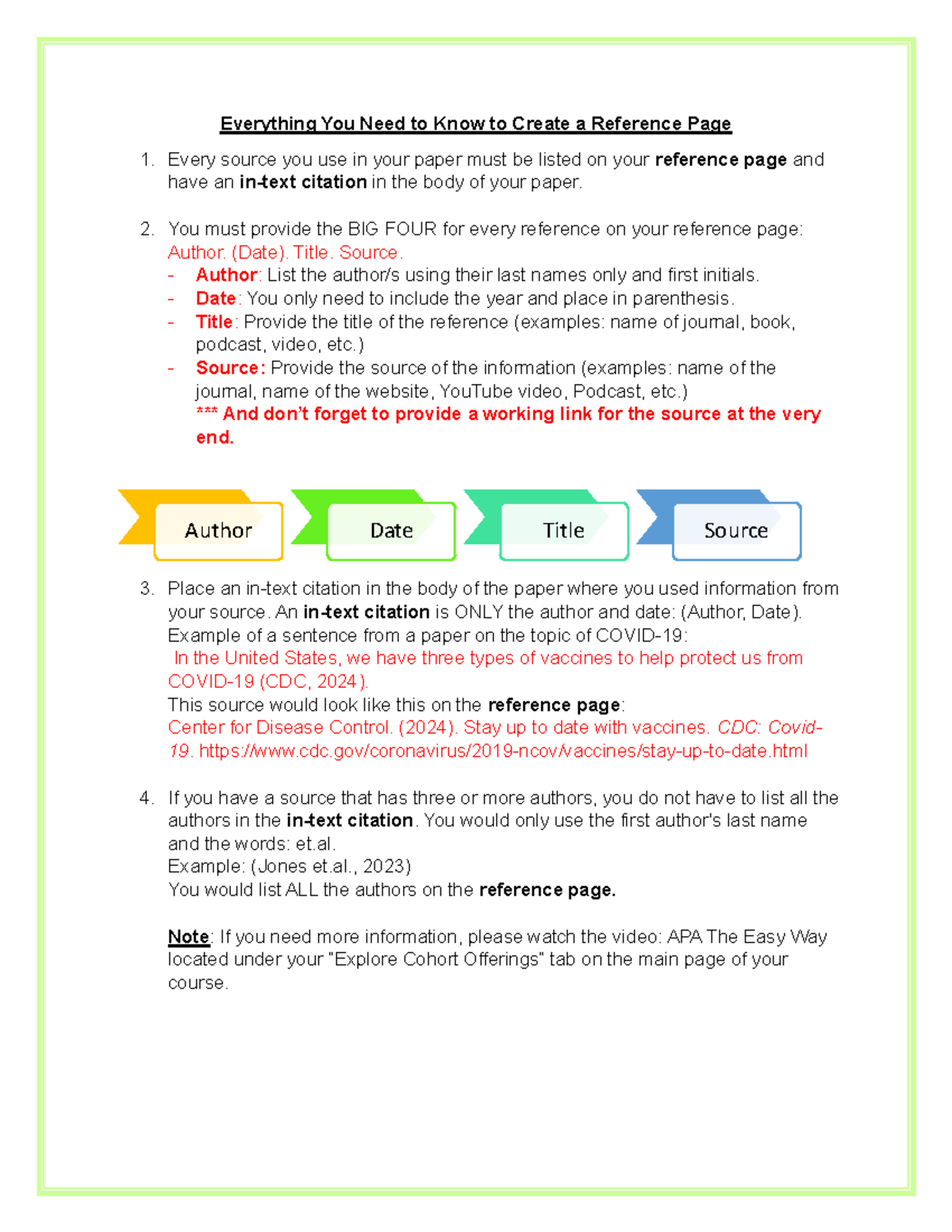 Everything You Need to Know to Create a Reference Page - You must ...
