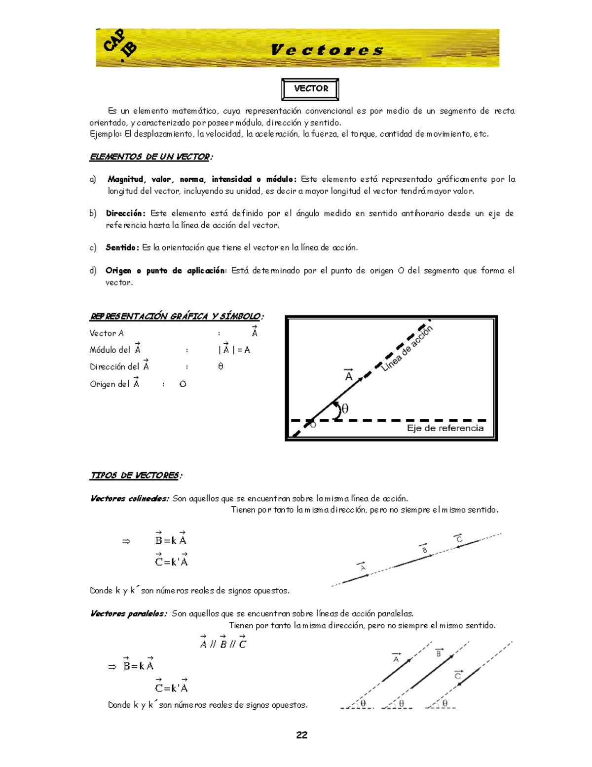 2 - Estudia - VECTOR Es un elemento matemático, cuya representación ...