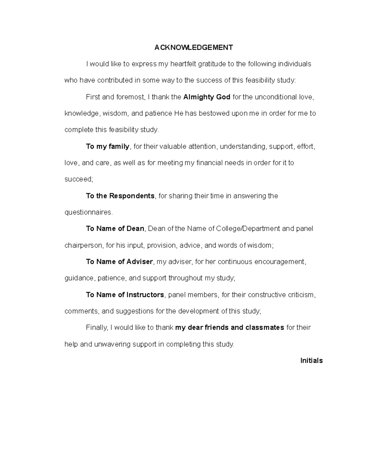 3.1 Acknowlegement AND Dedication - ACKNOWLEDGEMENT I would like to ...