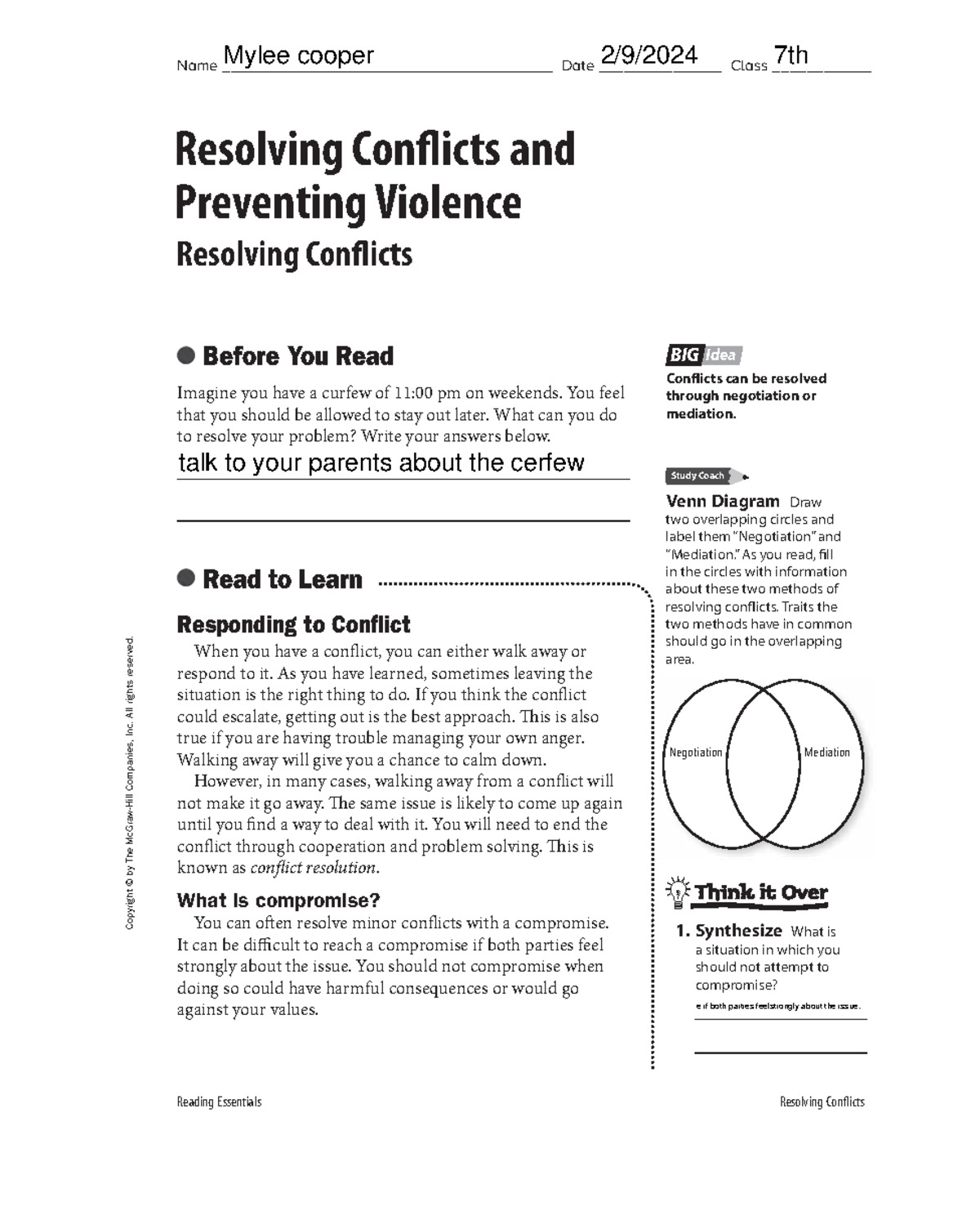 Resolving Conflicts and Preventing Violence R finished - Resolving ...