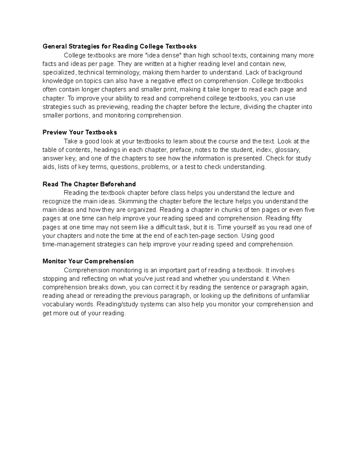 ASB 110 Reading Your Textbook General Strategies For Reading College asb-110-reading-your-textbook-general-strategies-for-reading-college