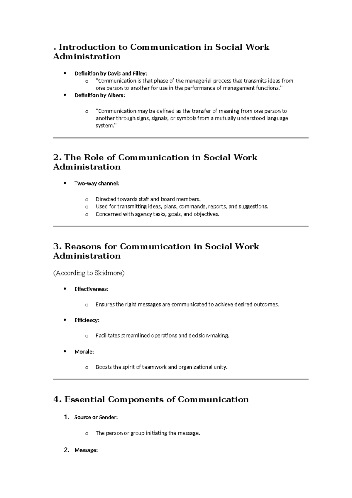 Introduction to Communication in Social Work Adm - . Introduction to ...