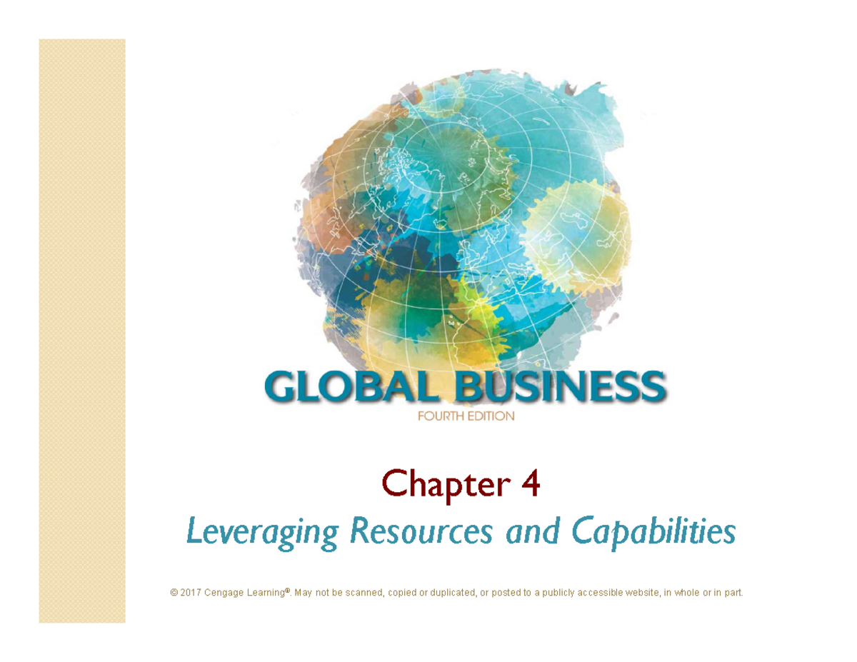 Chapter 4 - N/A - Chapter 4 Leveraging Resources and Capabilities ...