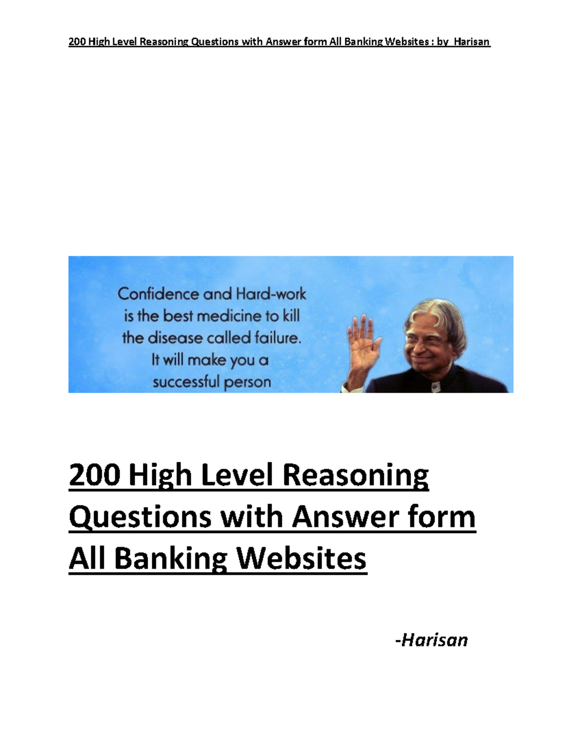 200+ High Level Reasoning Questions With Answer From All website - 200 ...