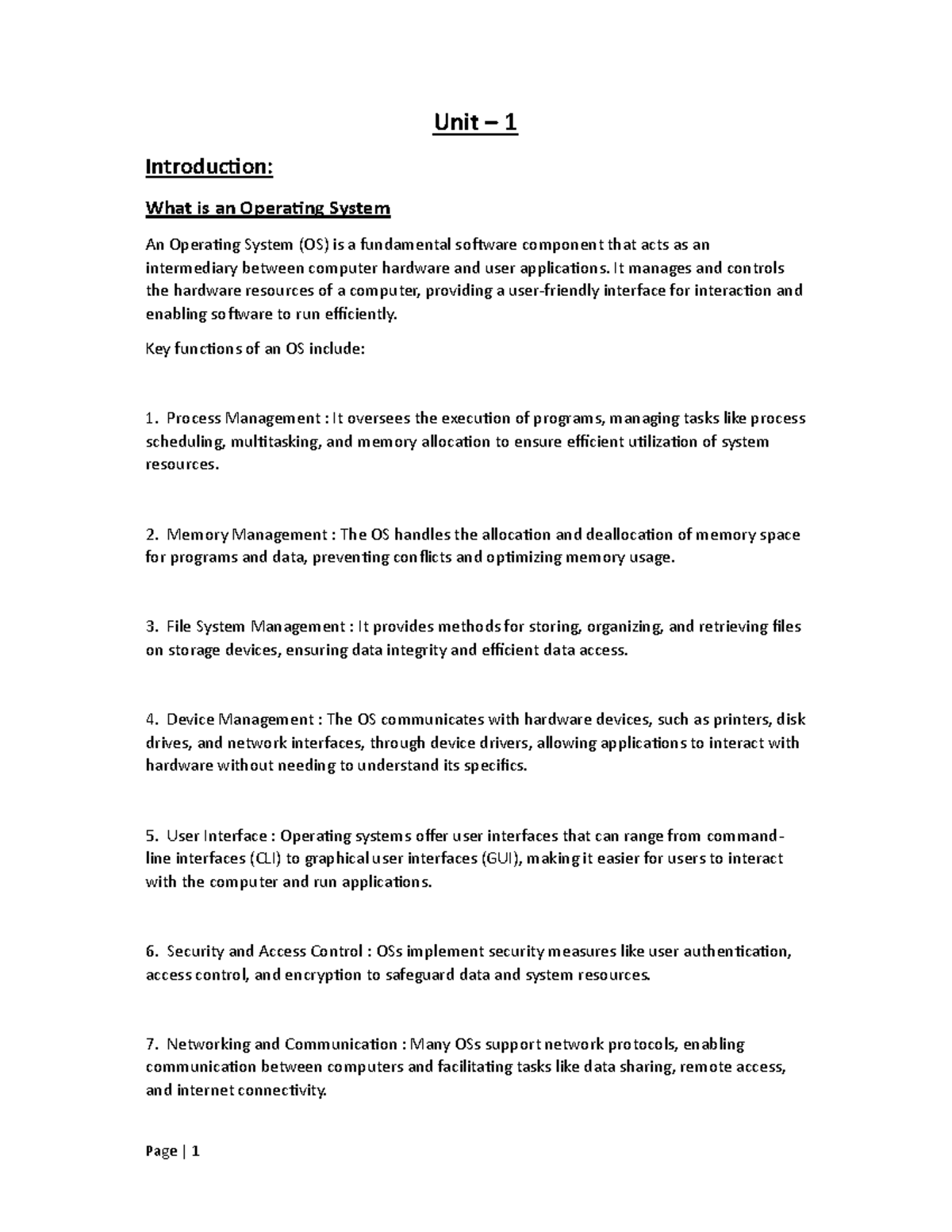 Os And Linux Programming Unit 1 IntroducƟon What Is An OperaƟng System An OperaƟng System Os 3630
