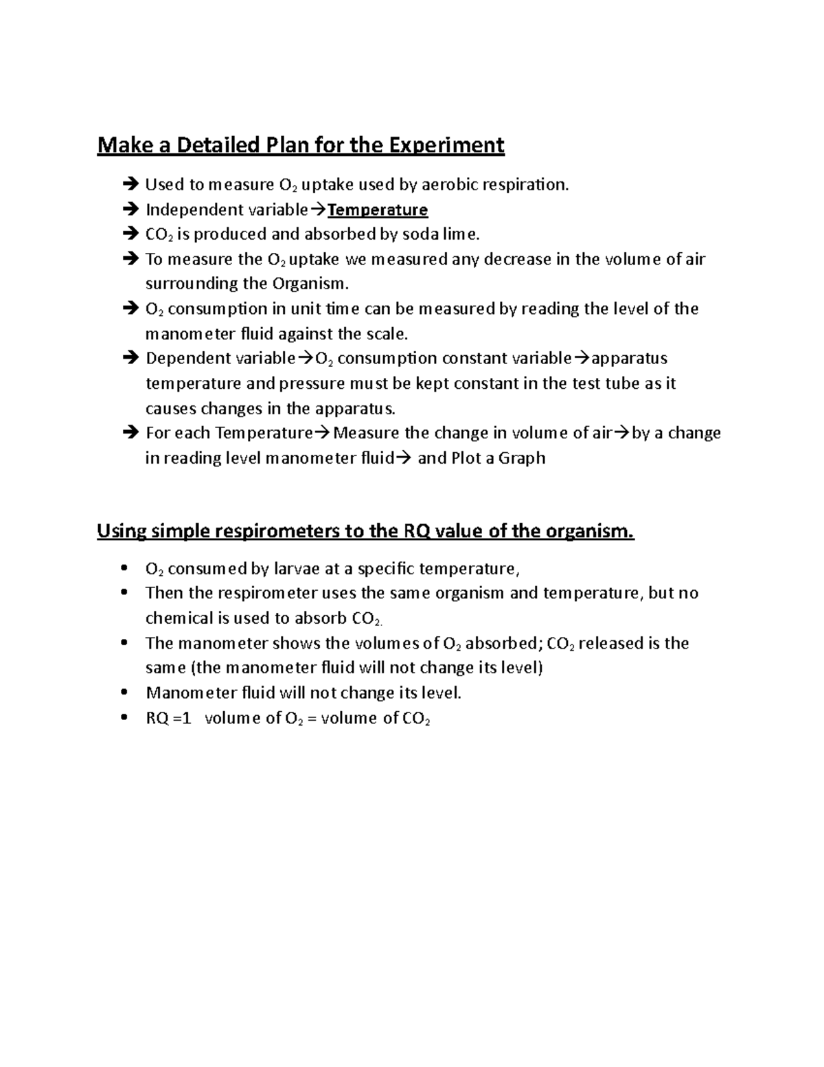 Experiment 4 - Make a Detailed Plan for the Experiment Used to measure ...