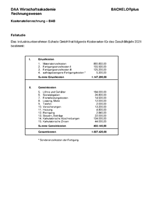 ABC Examples for management accounting - Example 1 A manufacturing ...