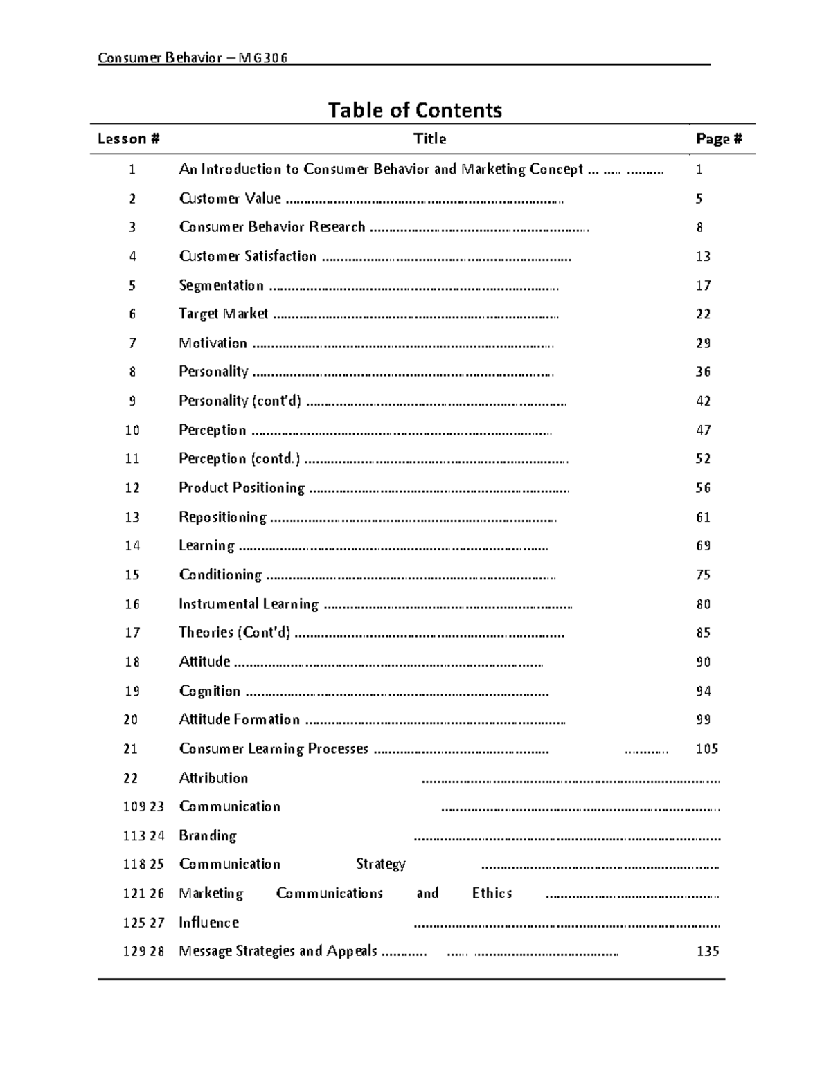 MKT530 handouts 1 45 (pdf - Lesson # Table of Contents 22 Atribution ...