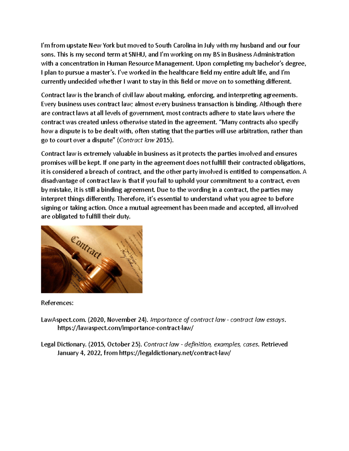 1 1 Discussion Impact of Law - I’m from upstate New York but moved to ...