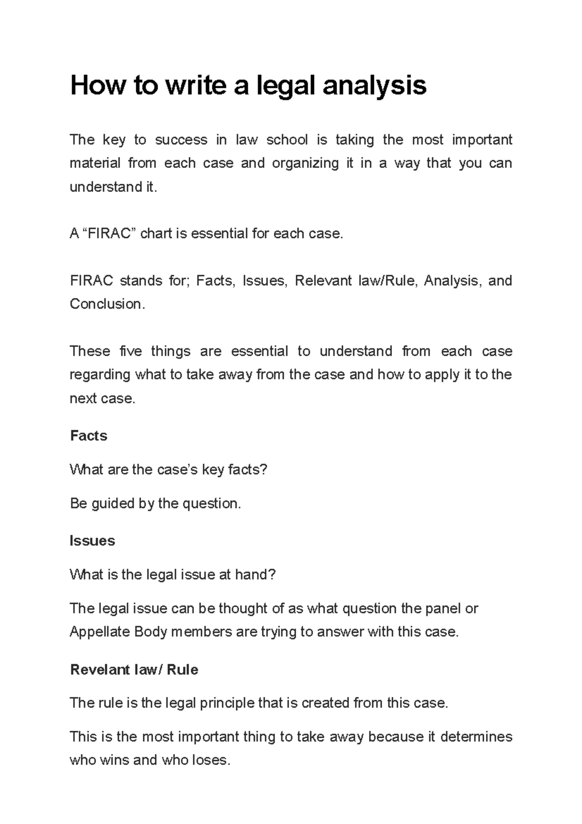 How to write a legal analysis Part 1 - World Trade Law (WTO) - TUM ...