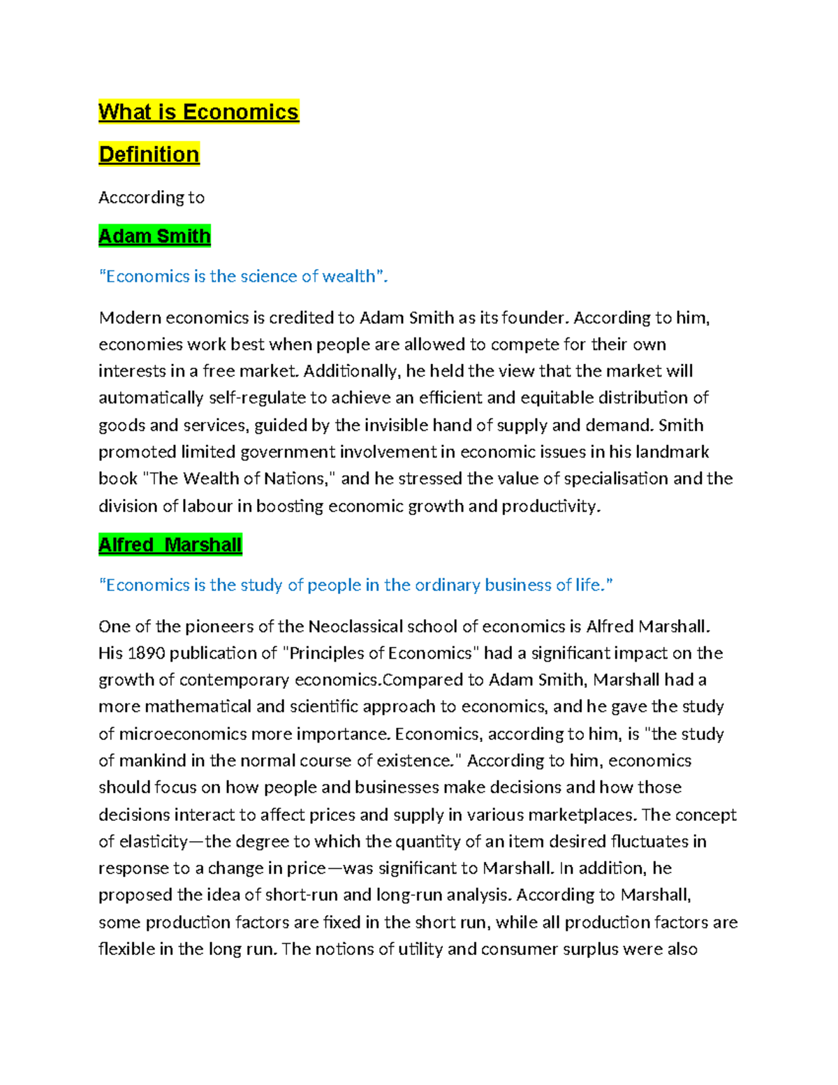 Basic Concepts OF Economics - What is Economics Definition Acccording ...