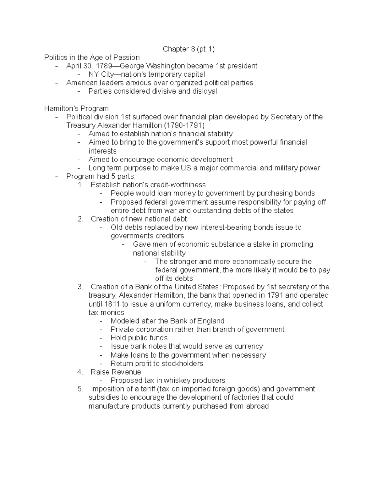 Apush ch 8 - asd - Chapter 8 (pt) Politics in the Age of Passion April ...