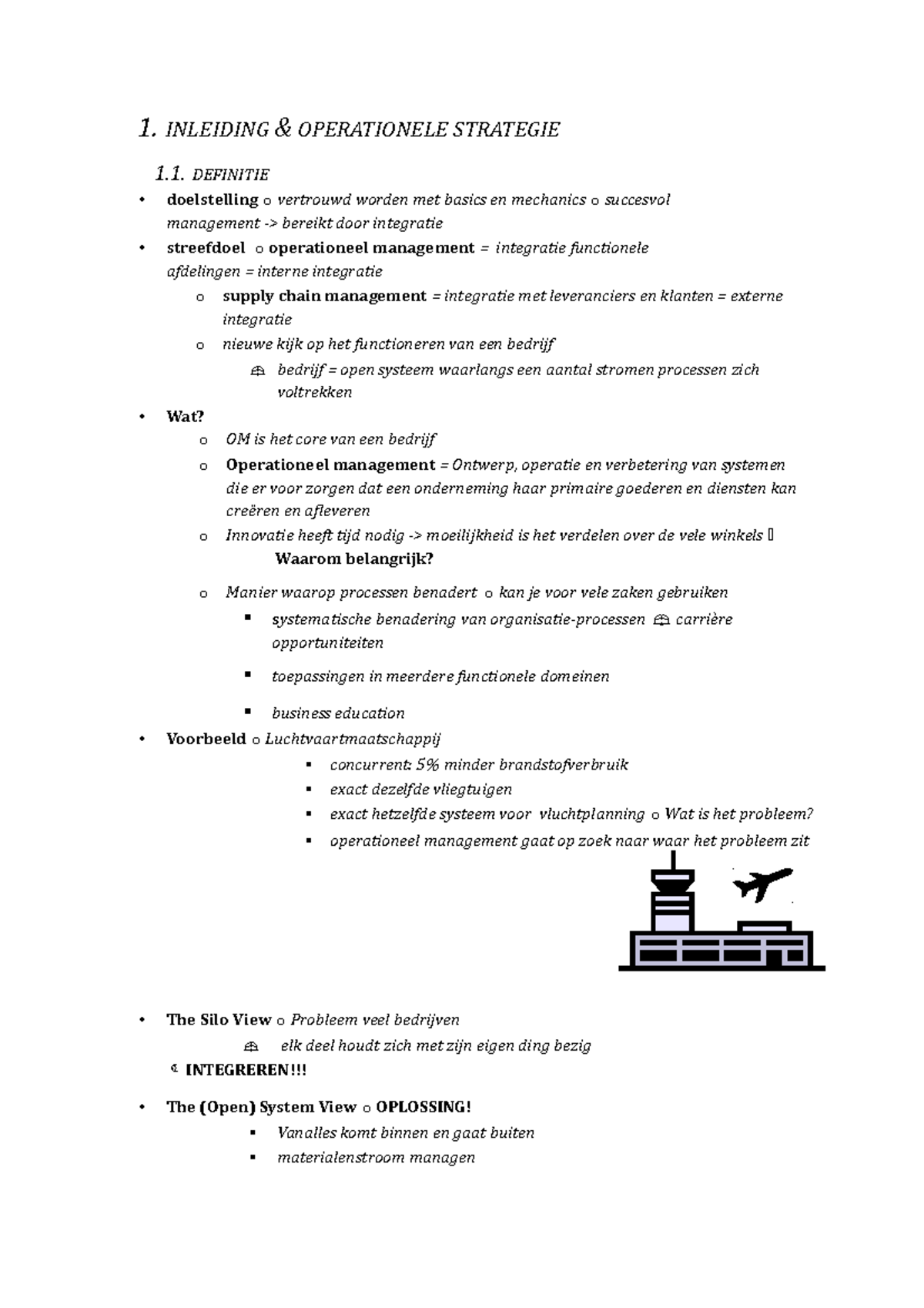 H1 operationeel management - 1. INLEIDING & OPERATIONELE STRATEGIE 1 ...