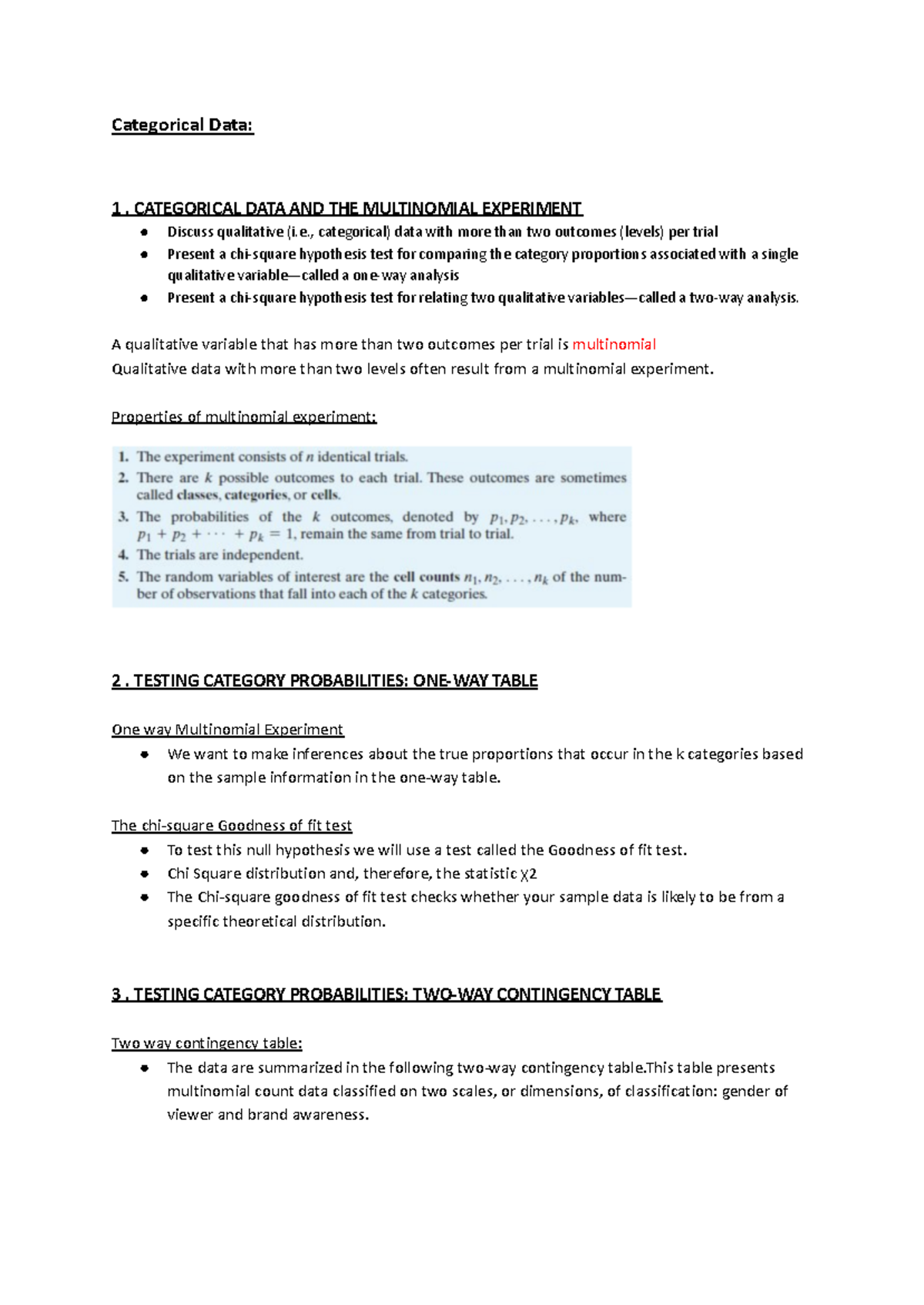 Topic 6 - Categorical DATA - Categorical Data: 1. CATEGORICAL DATA AND ...