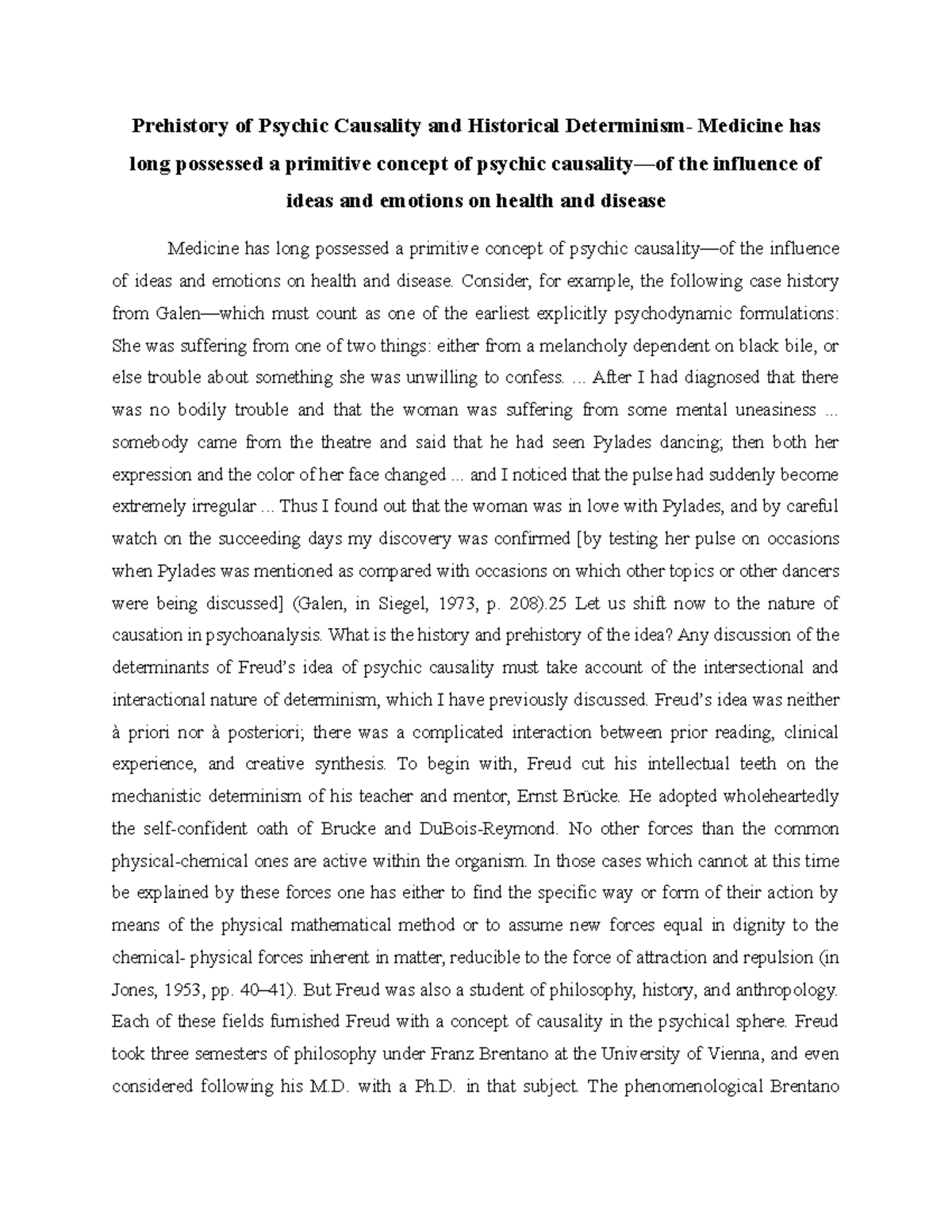 Prehistory of Psychic Causality and Historical Determinism - Consider ...