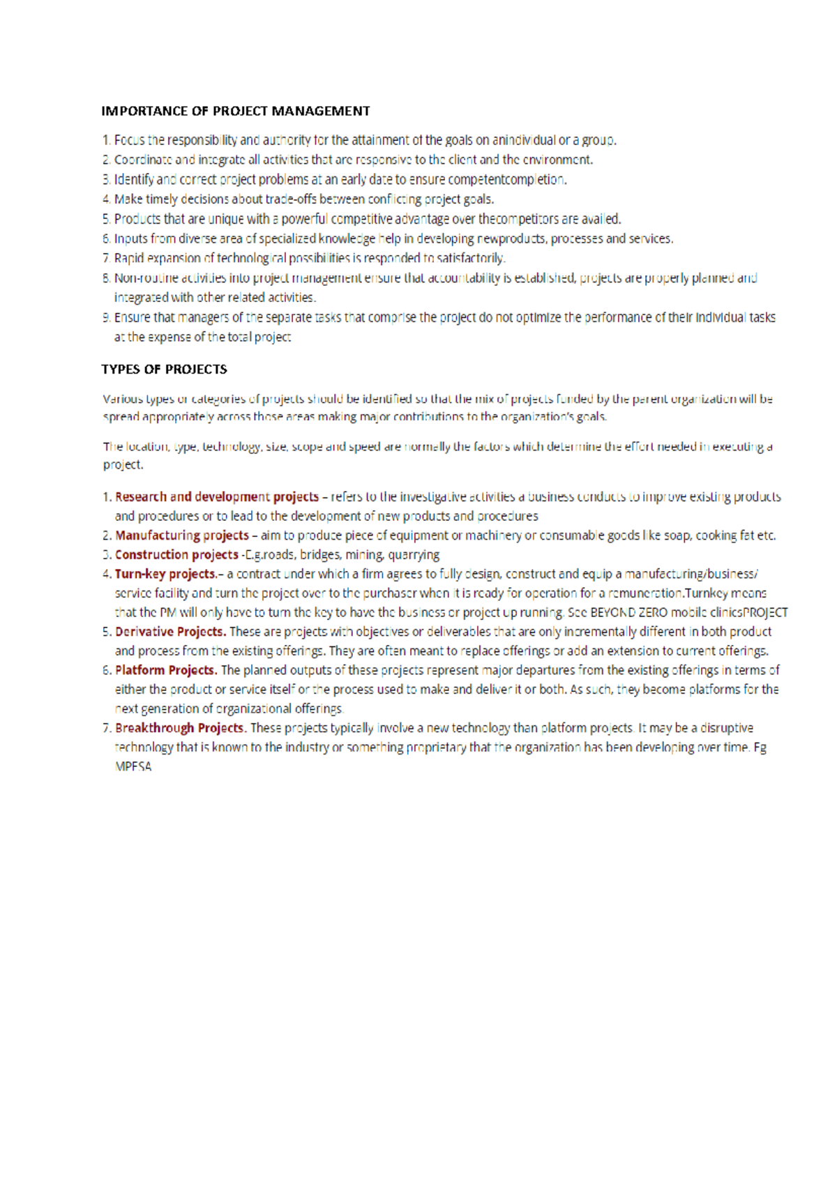 Importance OF Project Management - Supply Chain Management - IMPORTANCE ...