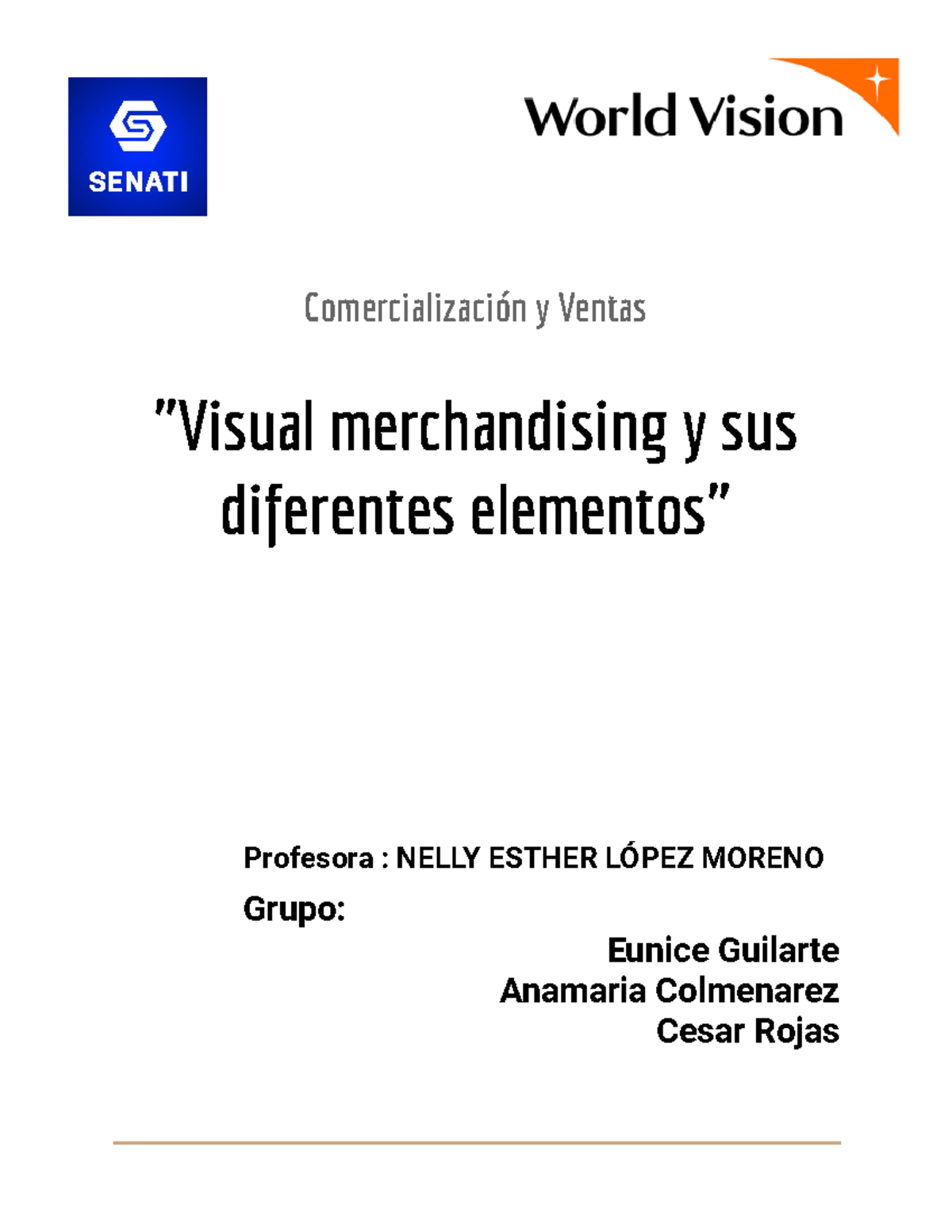 Informe - gffffff - Comercialización y Ventas "Visual merchandising y ...
