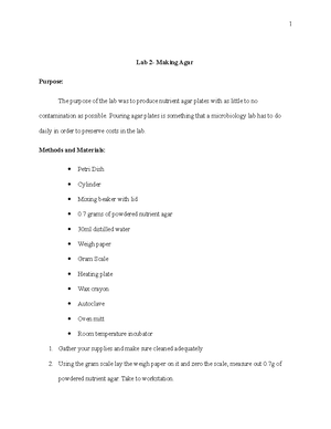 BIO 225- Lab 5 Normal Microbiota - Lab 5-Normal Microbiota Purpose: The ...