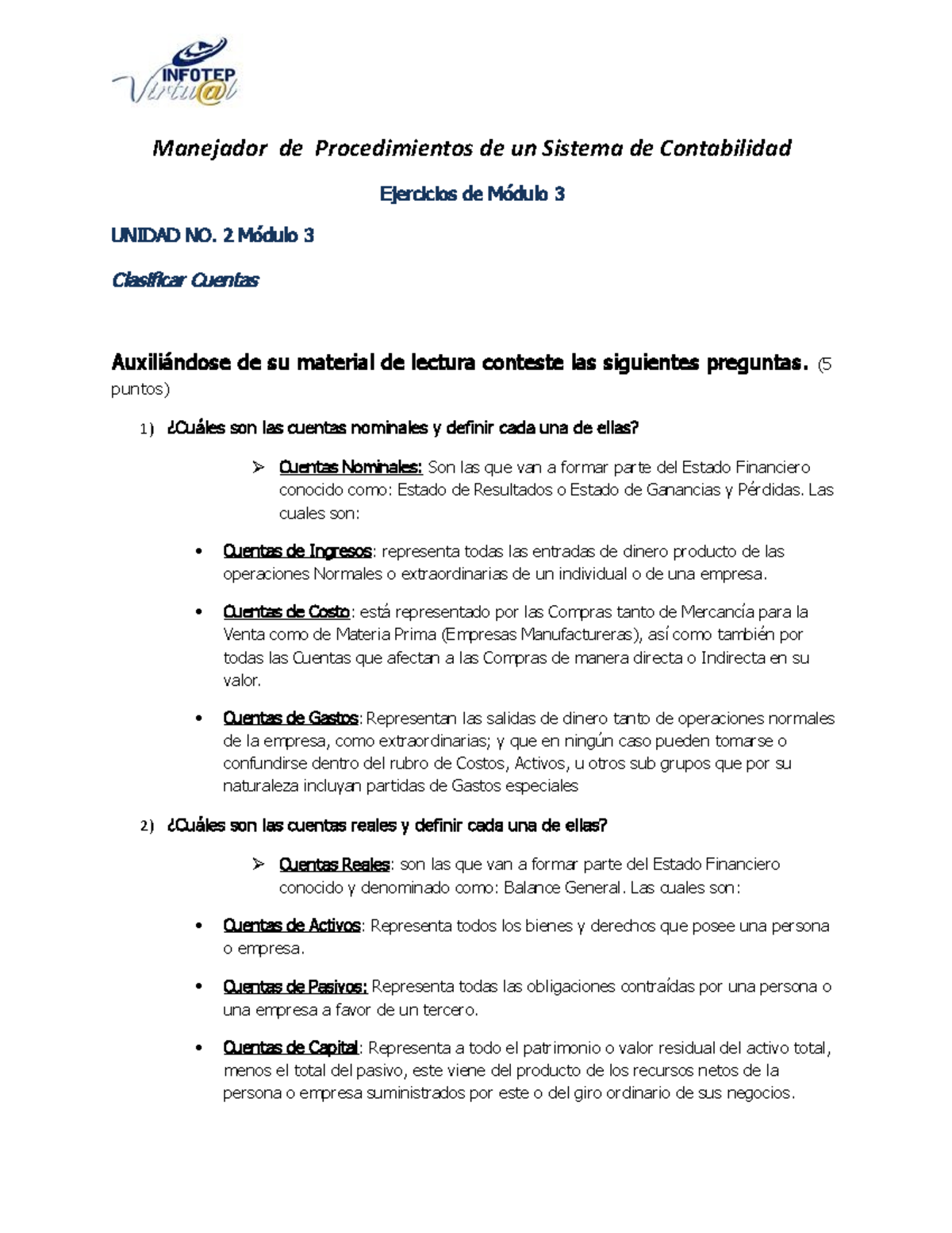 Actividad 1 Unidad 1 modulo 3 - Manejador de Procedimientos de un Sistema de Contabilidad ...