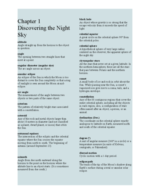 Astronomy 1-16 - Notes including PPT images - Chapter 2: Viewing the ...