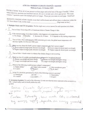 ATM 116 Additional Practice Questions - ATM 116 - Studocu