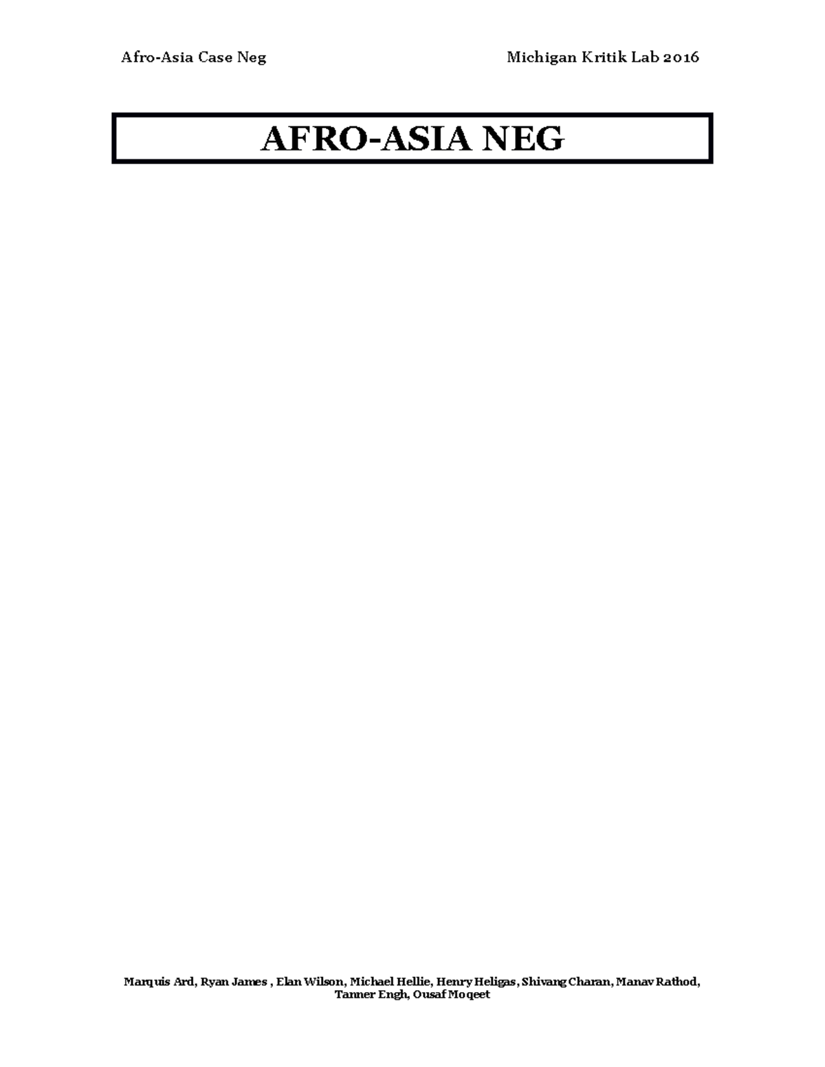 Afro-Asia Neg - Michigan 7 2016 - AFRO-ASIA NEG Marquis Ard, Ryan James ...