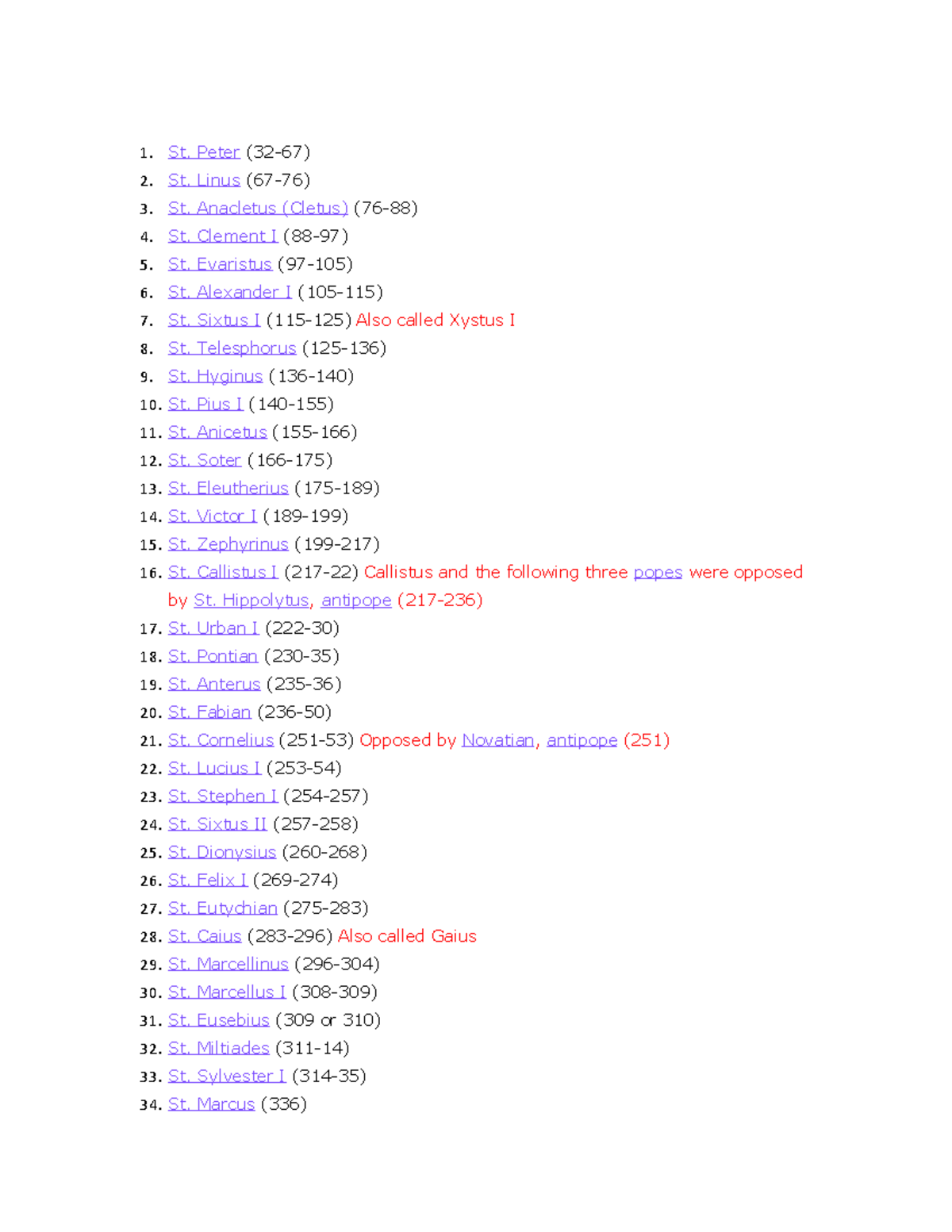 Popes - List of all the vicar of Christ and the successor of Peter up ...