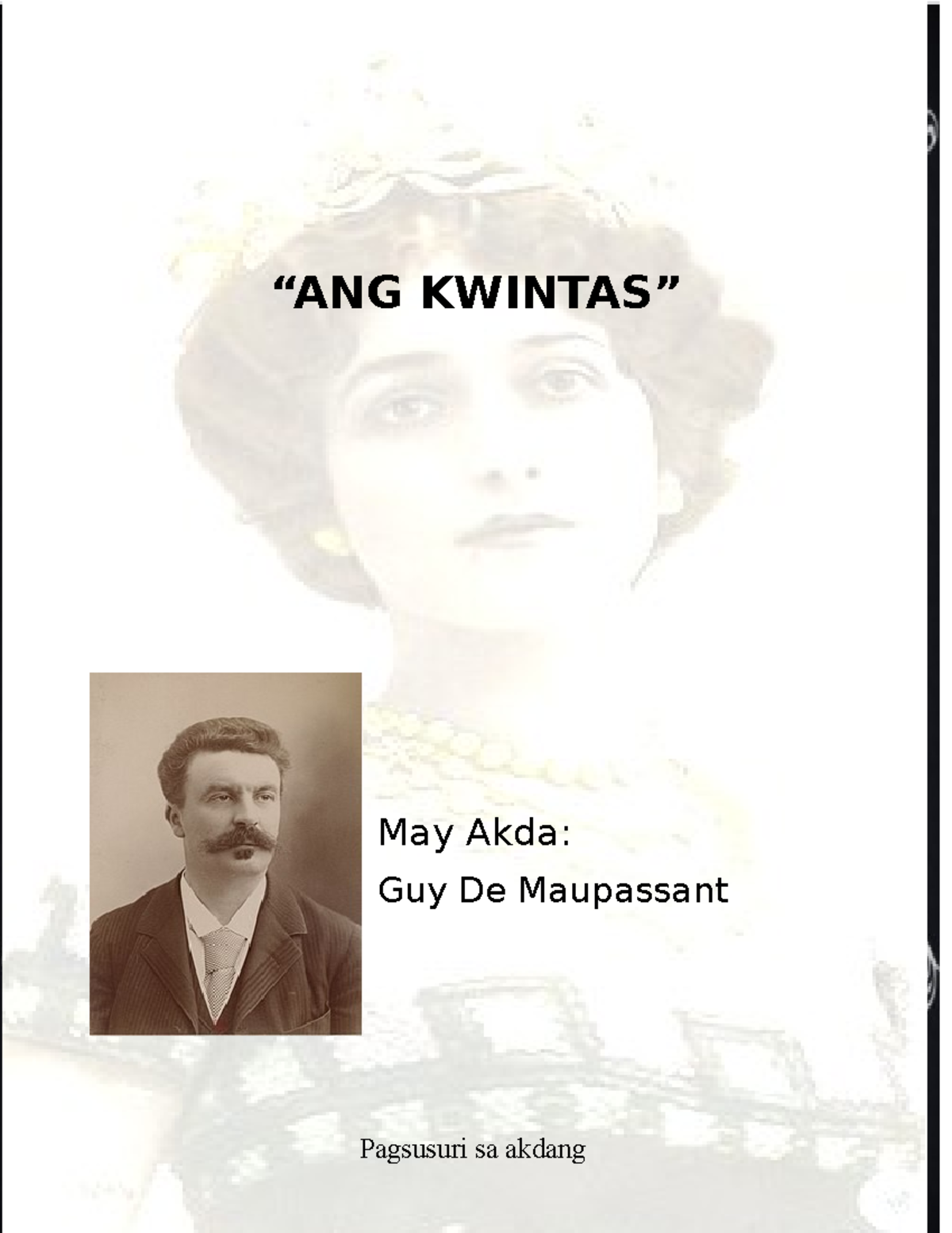 (ANG Kwintas AT Pagsusuring Pantelebisyon) FIL YRNA M - “ANG KWINTAS ...