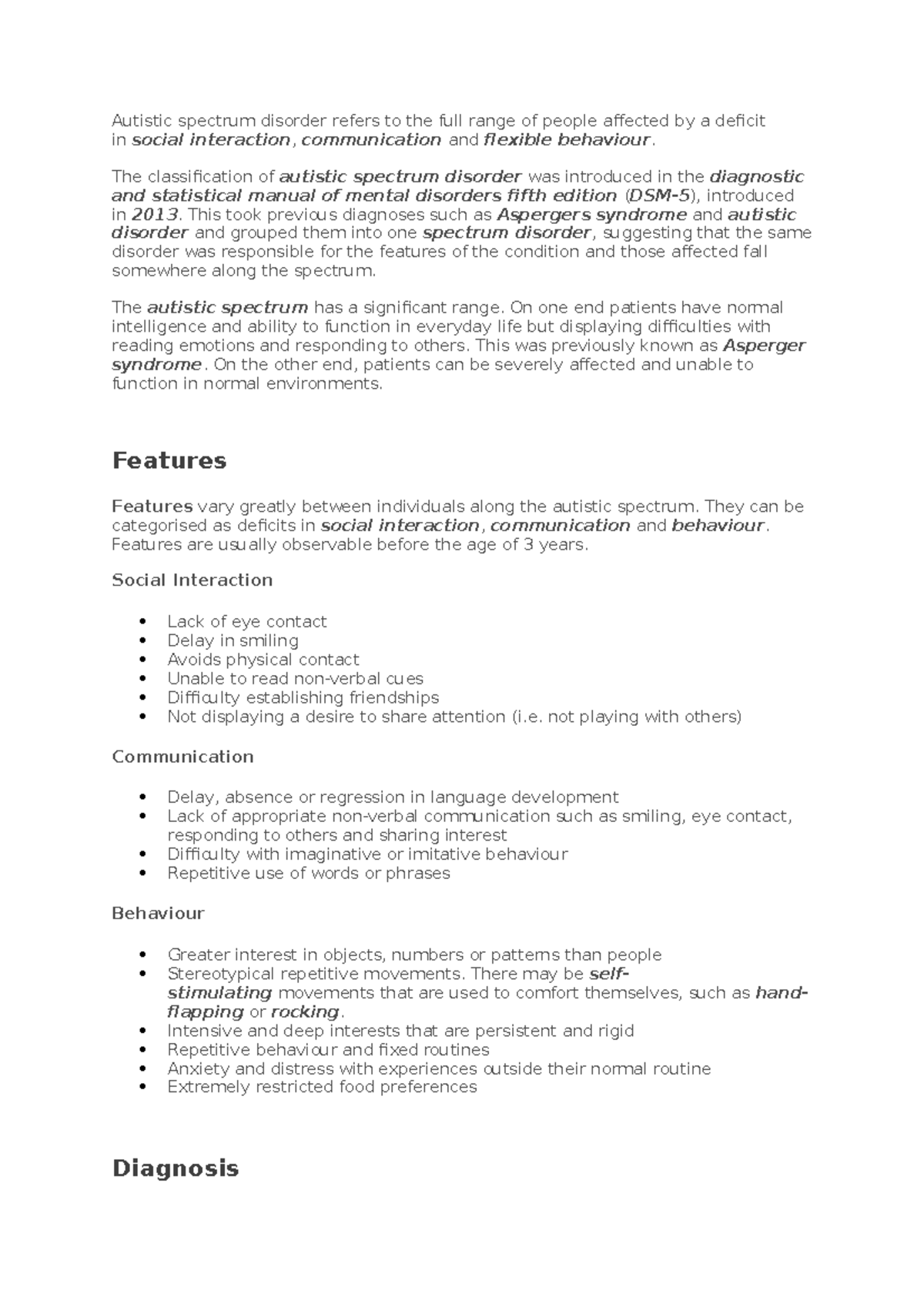 Autistic Syndrome Disorder Summary Autistic Spectrum Disorder Refers autistic-syndrome-disorder-summary-autistic-spectrum-disorder-refers