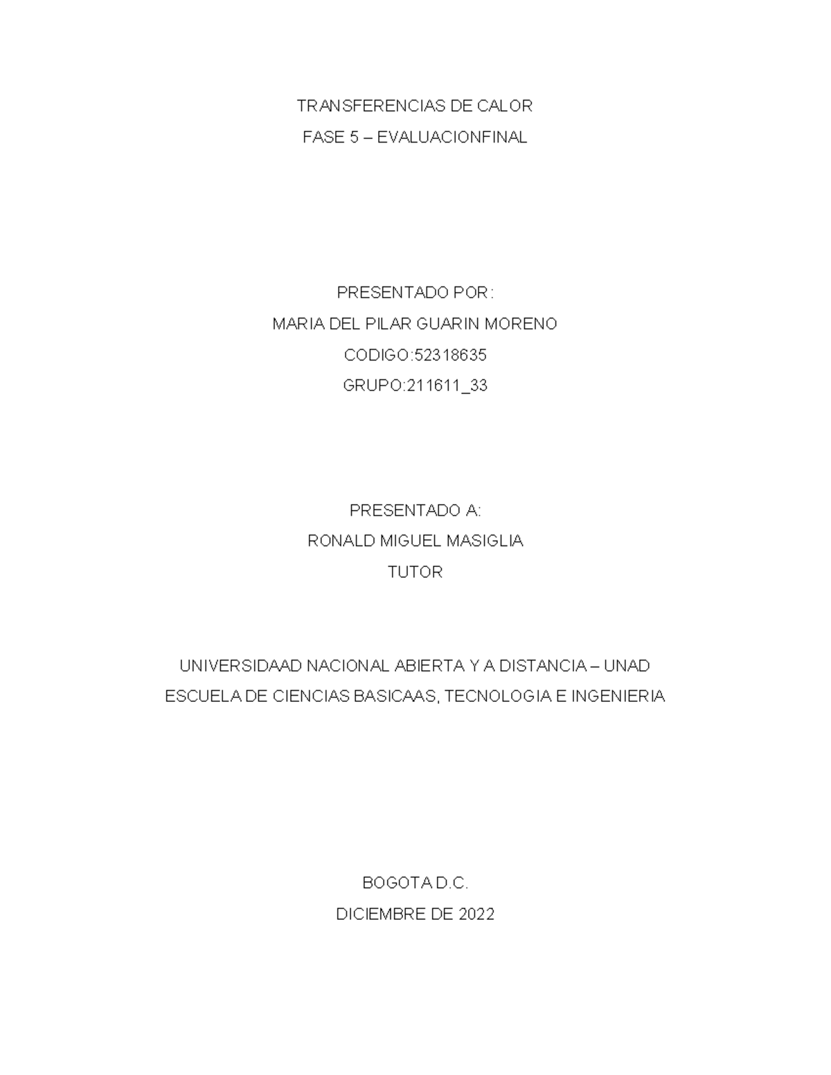211611 33 Maria- Guarin FASE 5 - TRANSFERENCIAS DE CALOR FASE 5 ...