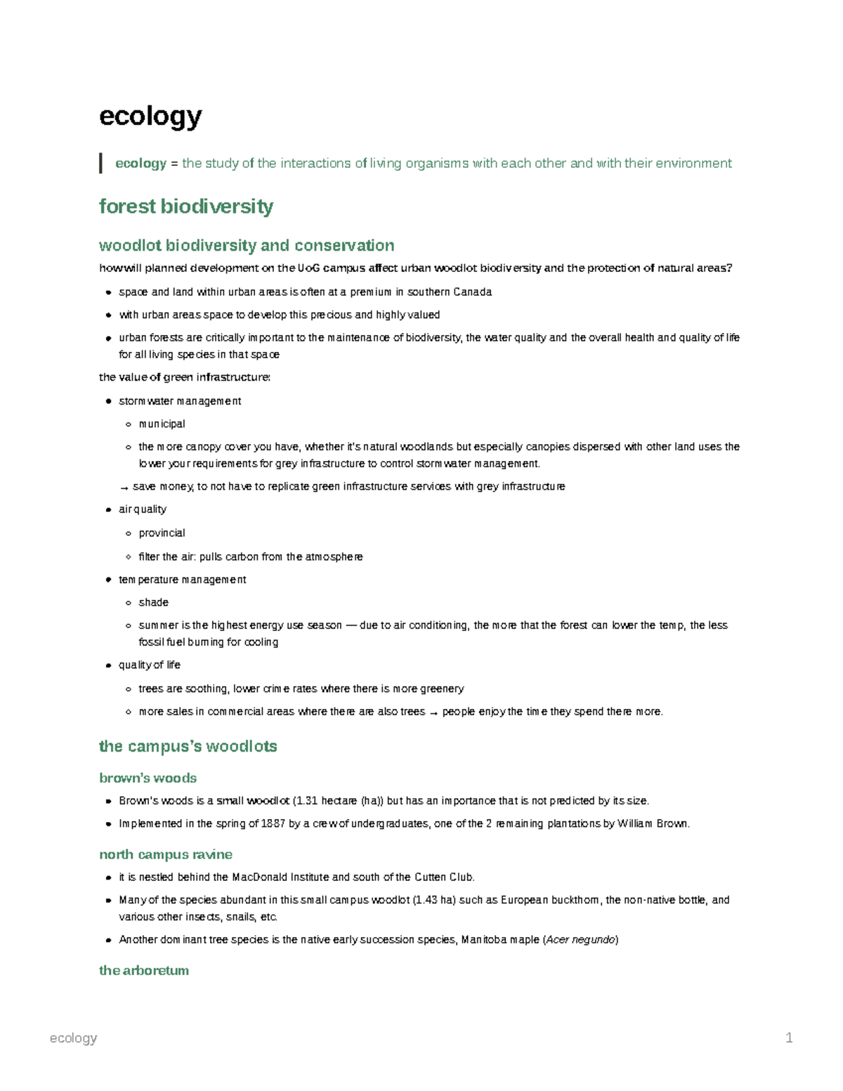 Ecology - ecology ecology = the study of the interactions of living ...