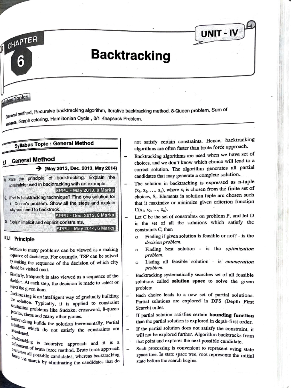 Unit 4 - DAA - I cHAprER Backtracking eralmethod,Recursive backtracking ...