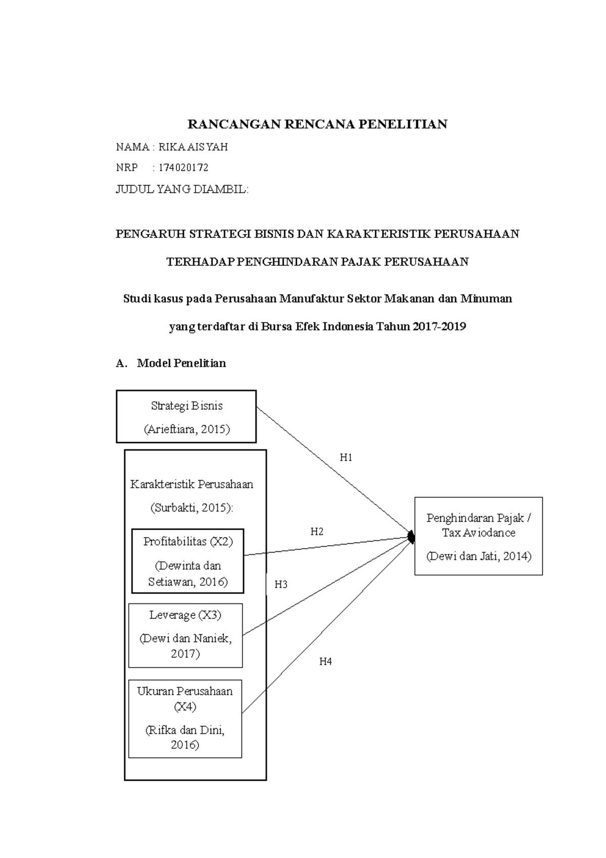 (Contoh RPP) 17402017 2 Rika Rancangan Penelitian - RANCANGAN RENCANA ...