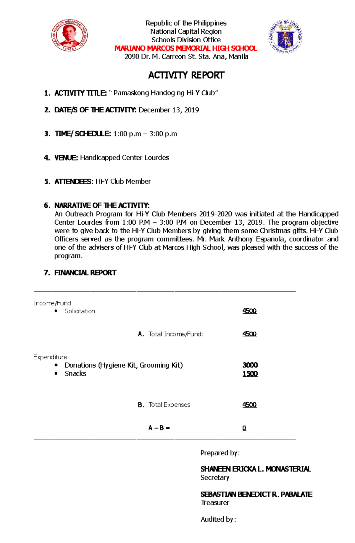 Activity-Reportsae - jvjhjnjykhnlk,ioynkml,, - Republic of the ...