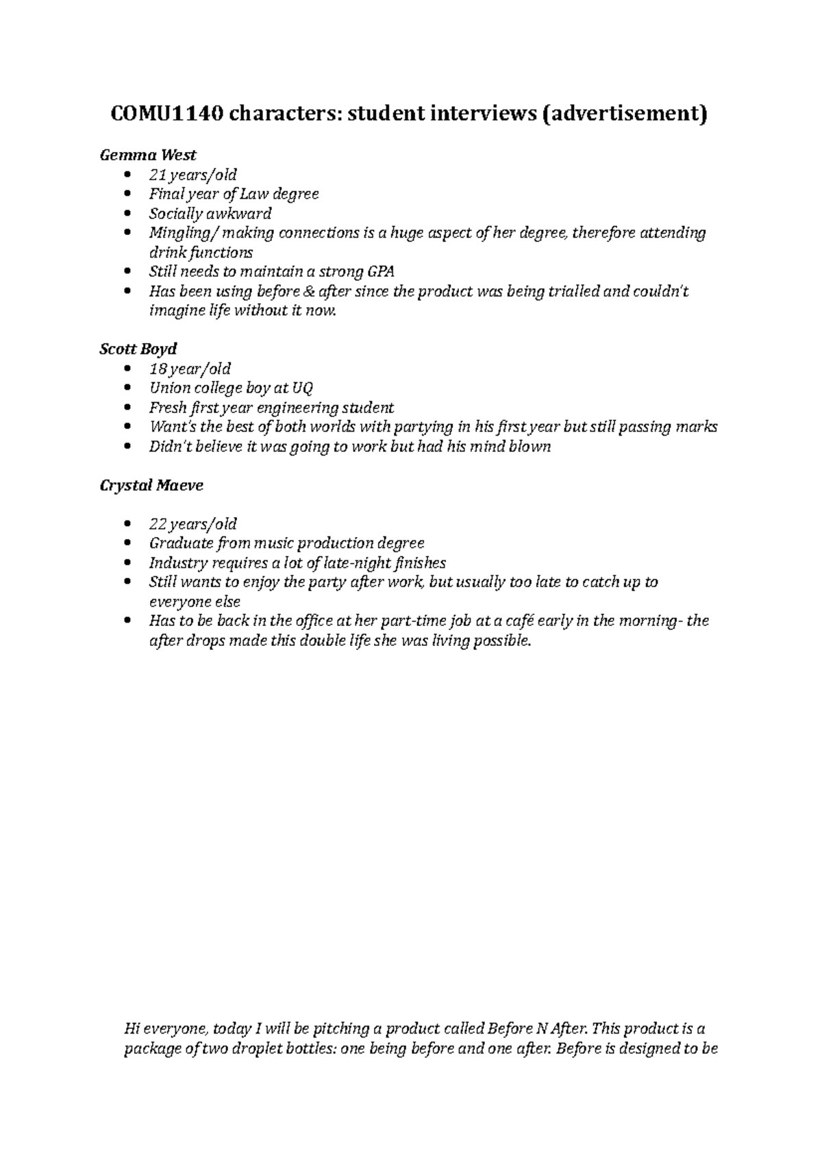 COMU1140 Script Example for A1 - COMU1140 - UQ - Studocu