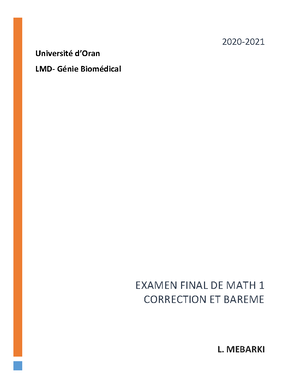 Résumé+TD - Résumé+TD - Lébarki Résumé cours Equations Différentielles ...