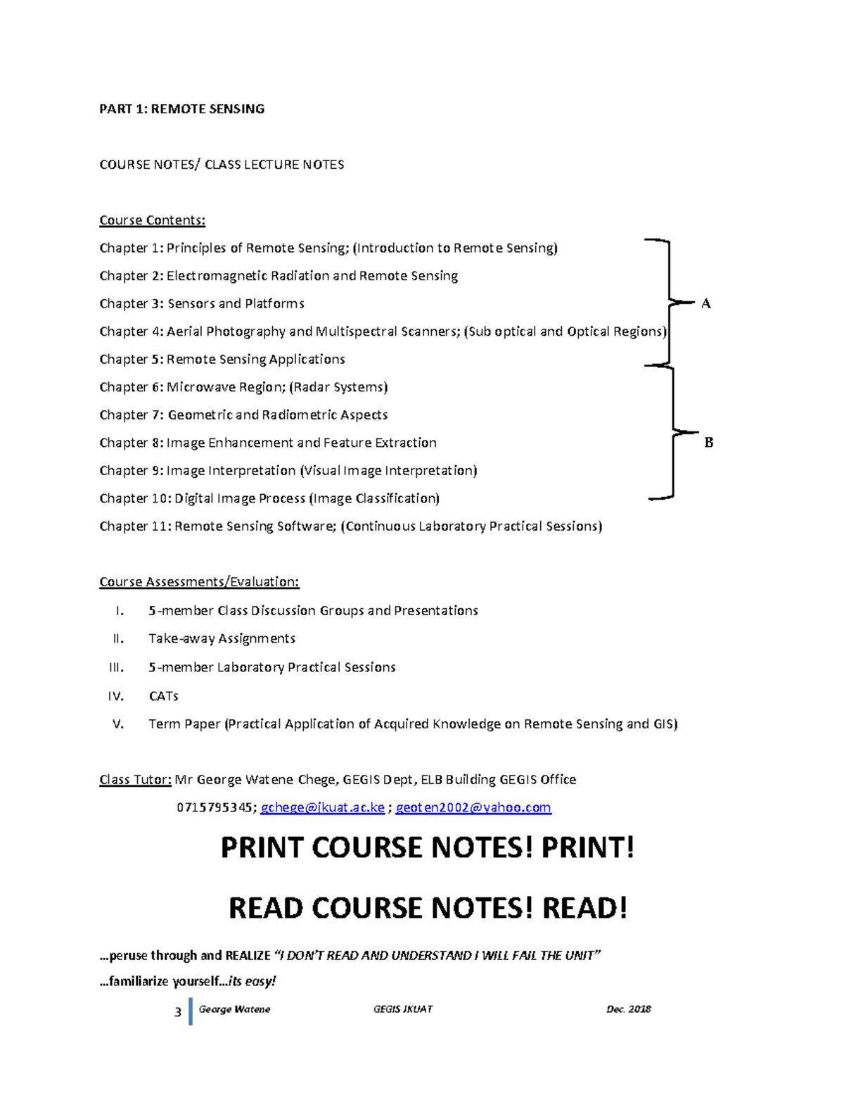 Course Notes Remote Sensing PART A -Environmental Science - PART 1 ...