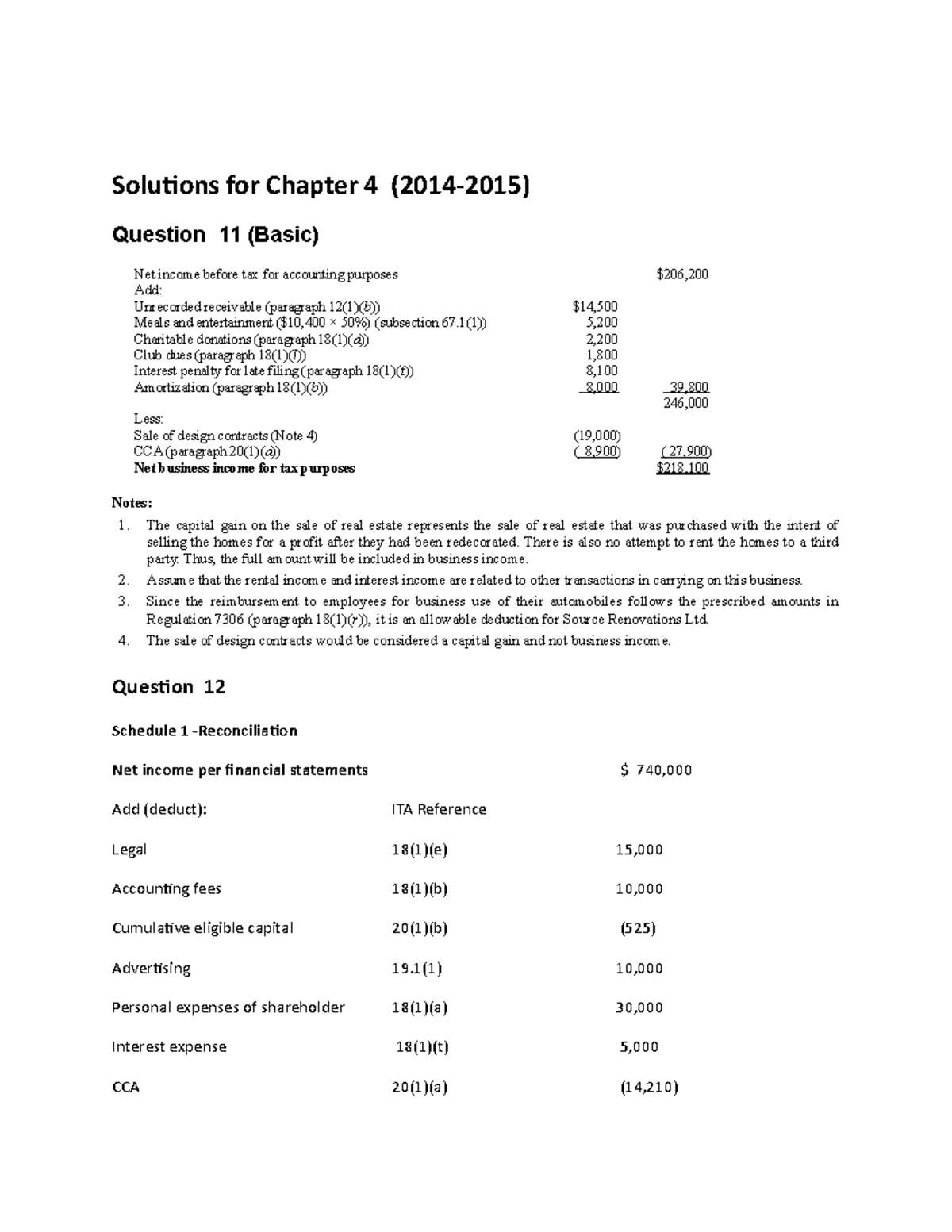 Solutions for Chapter 4 -2014-2015 - Solutions for Chapter 4 (2014-2015) Question 11 (Basic) Net ...