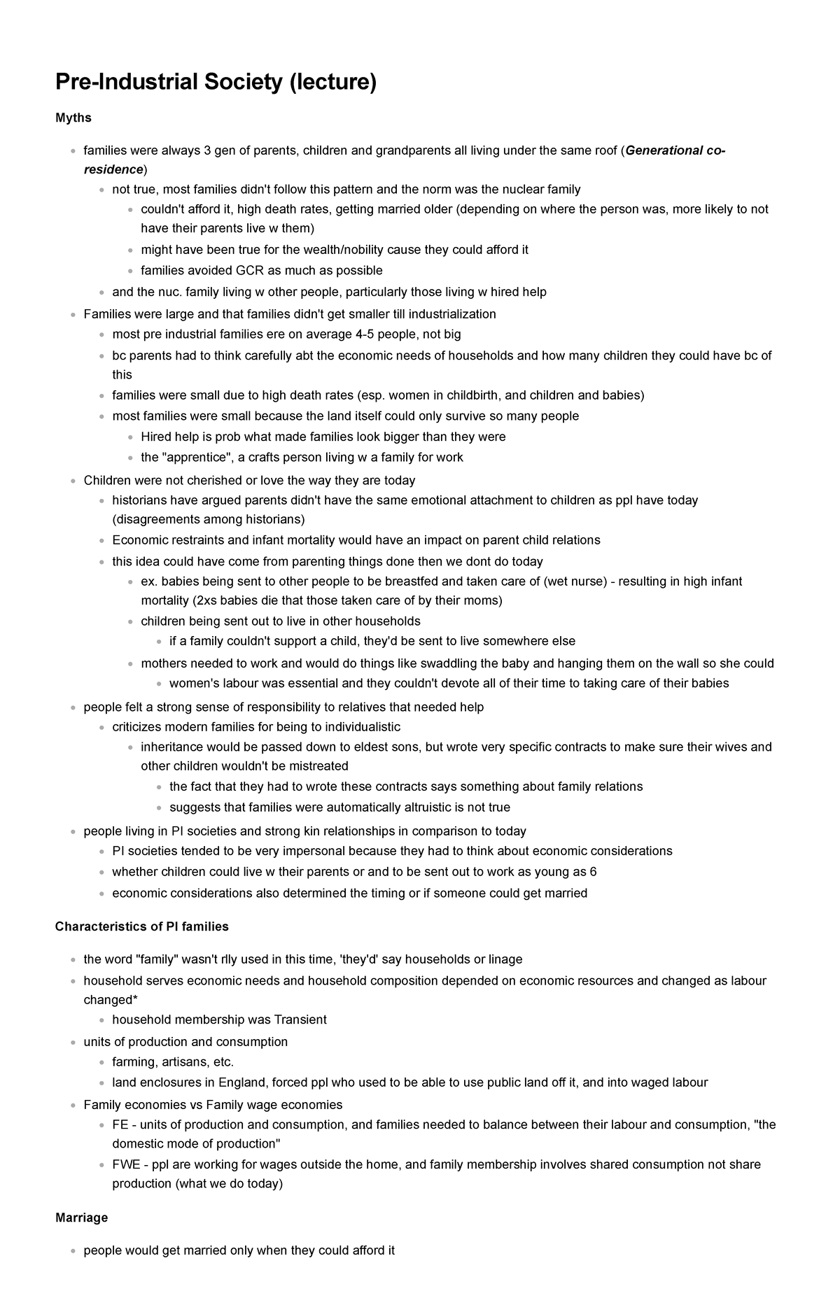 Pre-Industrial Society (lecture) - Pre-Industrial Society (lecture ...