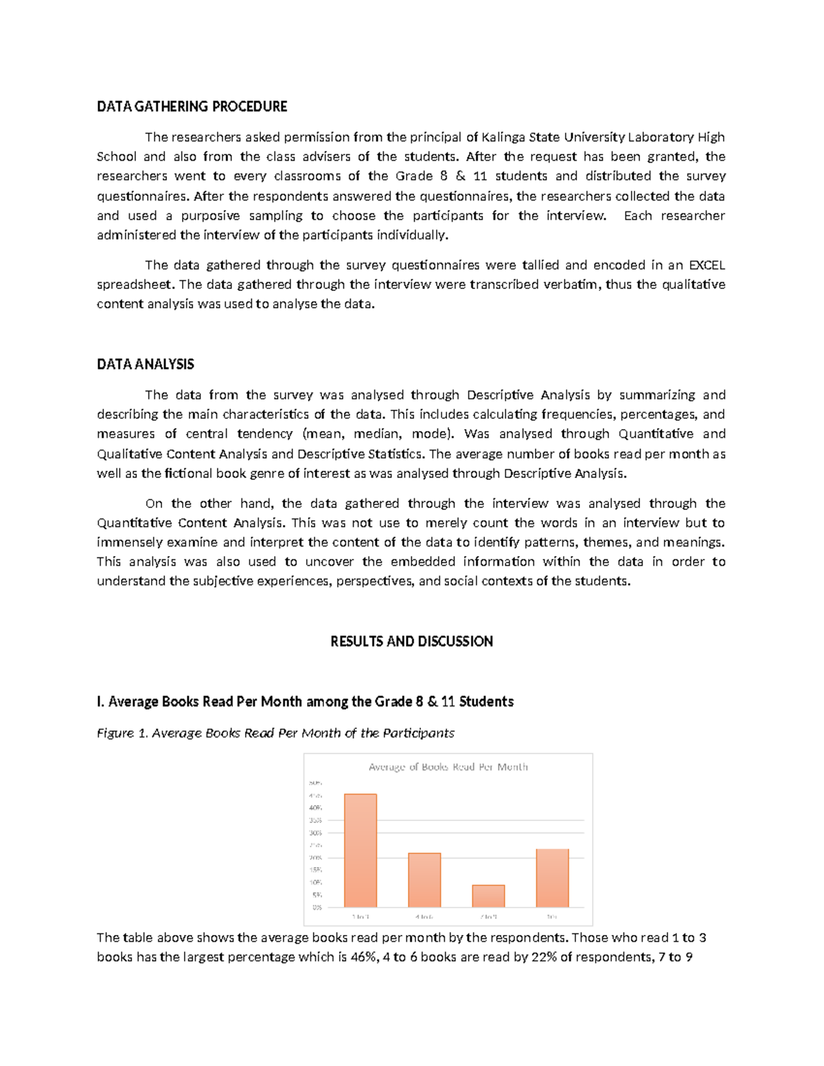 Results-and-discussions 1 - DATA GATHERING PROCEDURE The researchers ...