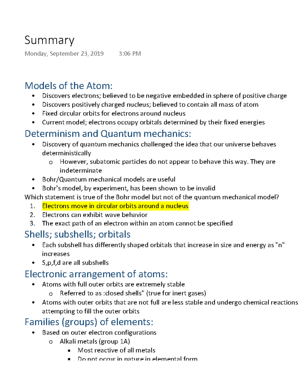 Summary of atoms and elements - Warning: TT: undefined function: 32 ...