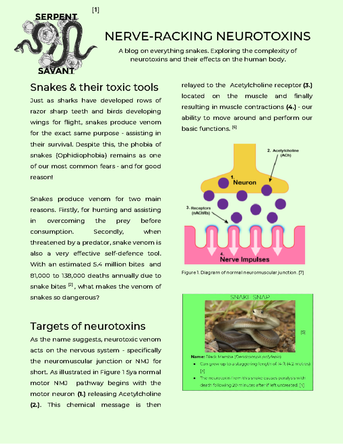 Pharamacology Assignment 1: Blog Snake Neurotoxins - NERVE-RACKING ...