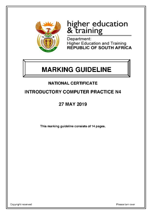 Computer Practice N6 MEMO JUNE 2021 - MARKING GUIDELINE -1- COMPUTER ...