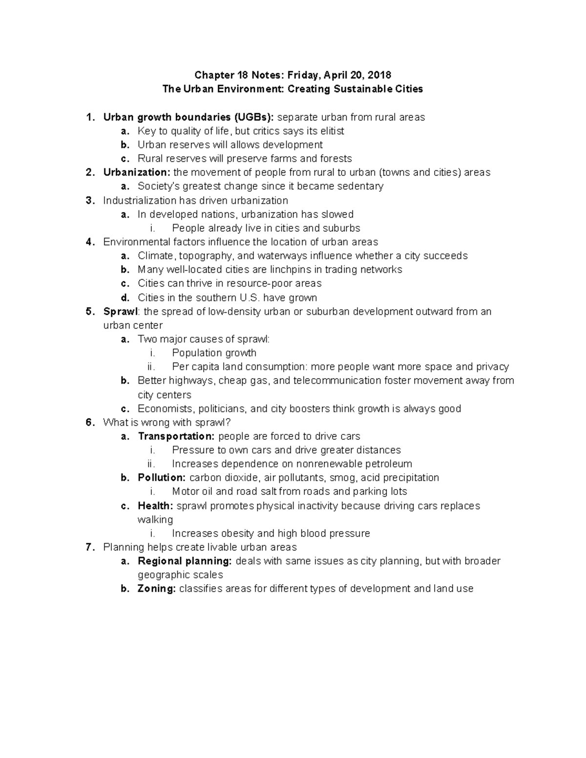 42f18 Chapter Lecture Notes 18 Lecture Notes Class Chapter 18