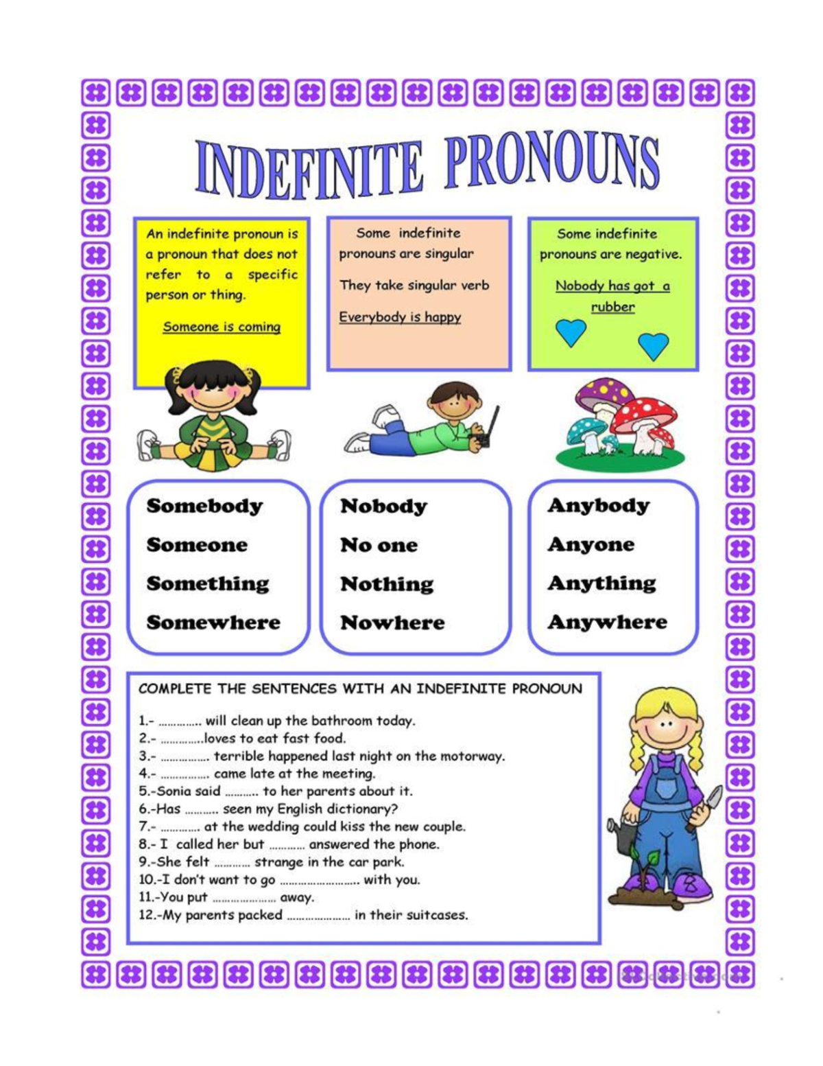 Indefinitive Pronouns - ingles - UVEG - Studocu