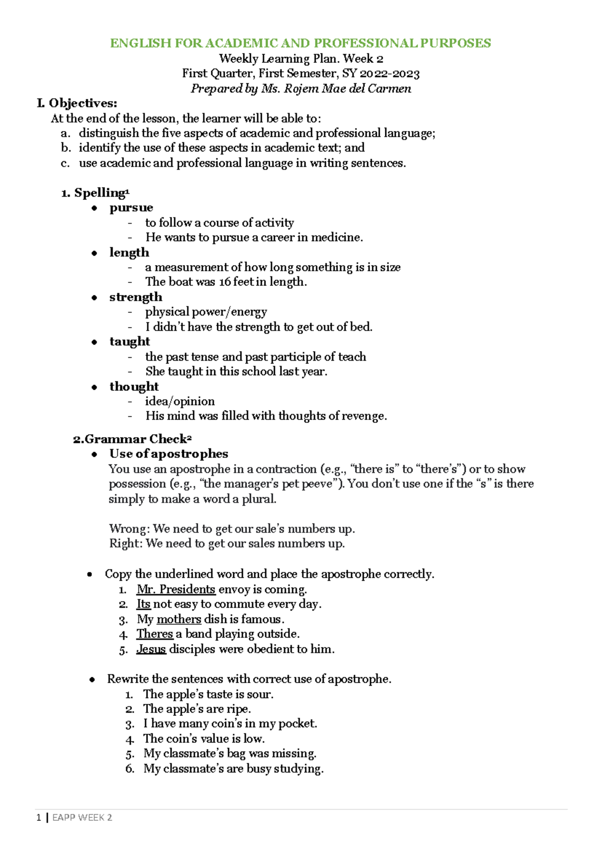 EAPP Module WEEK 2 - Text Structure - ENGLISH FOR ACADEMIC AND ...