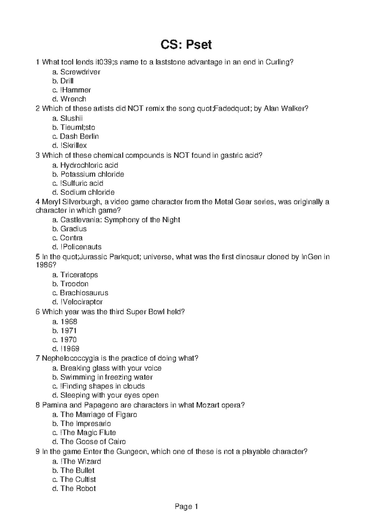 CS260 Diagram 5 - CS: Pset 1 What tool lends it039;s name to a ...